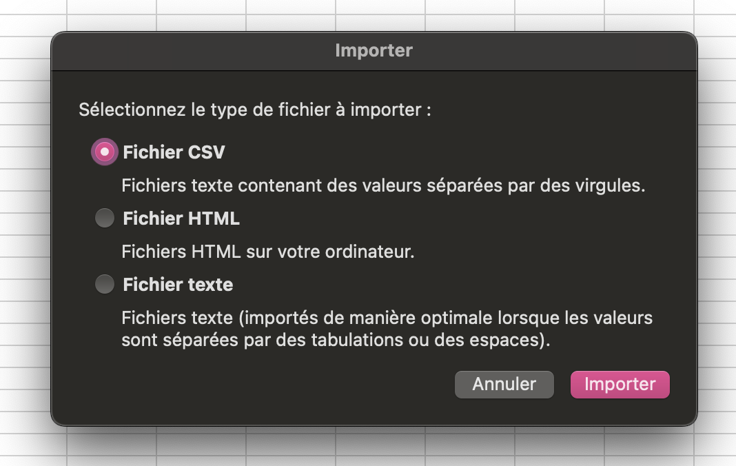 Ouvrir un fichier CSV sur Excel